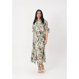 Elara Kleid Damen Gr&ouml;&szlig;e 36/38 pastellgr&uuml;n / dunkelgr&uuml;n / altrosa / wei&szlig; Sommerkleid