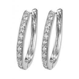 Fiocco Jewelry Ohrringe 'Oval Bright' Damen Gr&ouml;&szlig;e 11 cm x 8 cm x 2cm silber