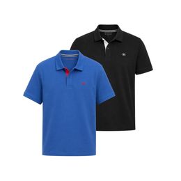 TOM TAILOR Shirt 'Doublepack Polo Advanced Blue 1044879 11132' male size XL Mixed colors