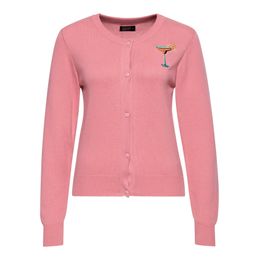 Queen Kerosin Strickjacke 'Citrus Cocktail' Damen Gr&ouml;&szlig;e XXXL rosa