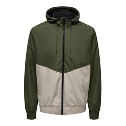 Only & Sons Only & Sons Jacke Herren Gr&ouml;&szlig;e XXL beige / gr&uuml;n / schwarz Sommerjacke