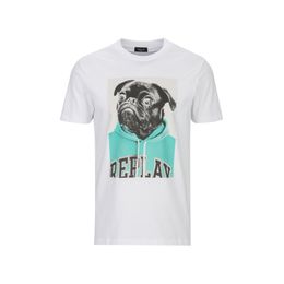 Replay T-Shirt 'Mops' Herren Gr&ouml;&szlig;e XXXL t&uuml;rkis / schwarz / wei&szlig;