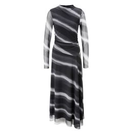 Aniston Selected Kleid Damen Gr&ouml;&szlig;e 42 hellgrau / dunkelgrau / schwarz Sommerkleid