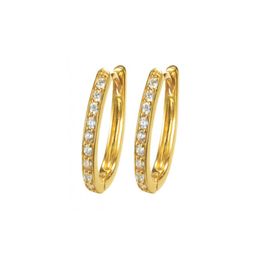 Fiocco Jewelry Ohrringe 'Oval Bright' Damen Gr&ouml;&szlig;e 11 cm x 8 cm x 2cm goldgelb