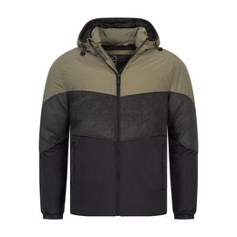 INDICODE Jeans Winterjacke 'Urban' Herren Gr&ouml;&szlig;e XL khaki / schwarz