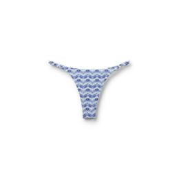Calzedonia Bikinihose 'Water Reflection' Damen Gr&ouml;&szlig;e M/L blau / hellblau / wei&szlig;