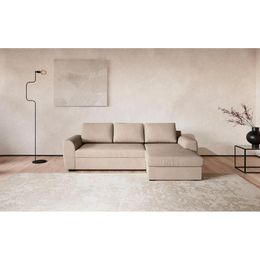 COTTA Ecksofa &raquo;Drift L-Form mit Recamiere, B: 253 cm&laquo; optional auch mit Schlaffunktion, Wellenunterfederung beige 96% POLYESTER (PES) 4% POLYAMID(PA) 
