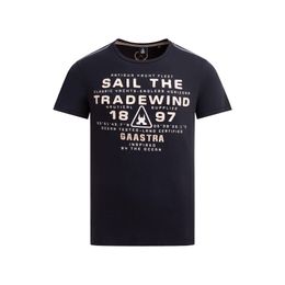 Gaastra T-Shirt Rundhals mit Canvas-Applikationen Herren Gr&ouml;&szlig;e XL blau