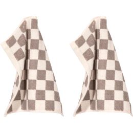 Pad Seiftuch &raquo;CHESS, 30x30 cm&laquo; Made in Europe, 100% Baumwolle, modernes Karo Design schwarz Frottee, Frottee B/L: 30cmx30cm, 2 Stk., Karo, Frottee