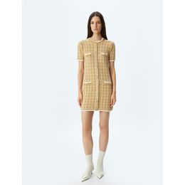KOTON Kleid Damen Gr&ouml;&szlig;e L beige / ecru