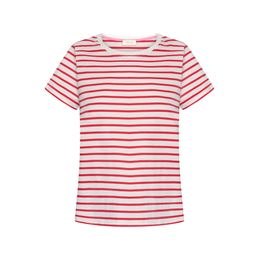 Cartoon Kurzarm-Shirt mit Rundhalsausschnitt Damen Gr&ouml;&szlig;e L creme