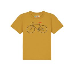 Watabout.kids T-Shirt 'Fahrrad' Jungen Gr&ouml;&szlig;e 98/104 schoko / ocker / rot / schwarz