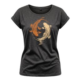 MAKAYA Shirt 'YinYangKois' female size 5XL Grey