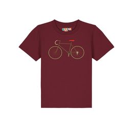 watabout.kids Shirt 'Fahrrad' boy size 152/158 Light yellow / Red / Bordeaux / Black