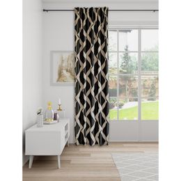 HOMING Vorhang &raquo;Marla&laquo; verdeckte Schlaufen 1 Stk. tlg. Fertigschal schwarz Polyester 245cm, verdeckte Schlaufen, 140cm