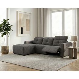 OTTO home Ecksofa &raquo;CAARLA Webstoff, L-Form, 261 cm, man. o. elektr. Relaxfunktion (USB)&laquo; mit USB-A und USB-C bei elektrischer Ausf&uuml;hrung, 
