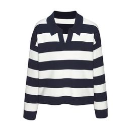 Lascana Pullover Damen Gr&ouml;&szlig;e L navy / wei&szlig;