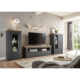 OTTO home Wohnwand &raquo;Westminster, Anbauwand im Landhausstil, Komplettset, Wohnzimmer-Set&laquo; Set, 3 Stk. tlg. grau B/H/T: 331cmcm