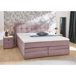 Jockenh&ouml;fer Boxspringbett &raquo;AMY mit Bettkasten, inkl. Taschenfederkernmatratze H&auml;rtegrad H3-H4&laquo; mit 6 cm Kaltschaum-Topper, Samt-Bezug, 180x200 und 200x200 cm 