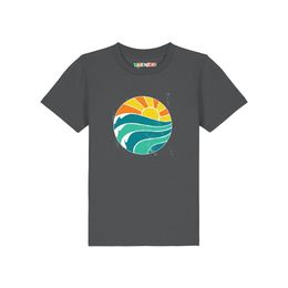 watabout.kids Shirt 'Summer Sun' boy size 116 Anthracite / Petrol / Orange / Dark orange