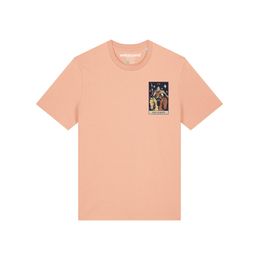 Watapparel T-Shirt 'Tarot The Chariot' Herren Gr&ouml;&szlig;e XXXL ecru / nachtblau / safran / orange / lachs