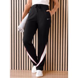 Catamaran Sports Damen Sporthose mit seitlichen Taschen, schwarz-rot, Gr&ouml;&szlig;e 18/19