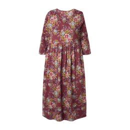 Ulla Popken Kleid Damen Gr&ouml;&szlig;e 54/56 blau / gr&uuml;n / bordeaux Sommerkleid
