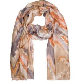 styleBREAKER Scarf 'Schal Wasserfall Farbverlauf Metallic Details' female size One size Brown