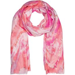 styleBREAKER Scarf 'Schal Wasserfall Farbverlauf Metallic Details' female size One size Coral
