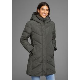 Kangaroos Damen Kangaroos Winterjacke mit Kapuze mit hochschlie&szlig;endem Kragen, gef&uuml;tterte Kapuze gr&uuml;n 48
