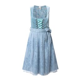 Ulla Popken Kleid Damen Gr&ouml;&szlig;e 48 cyanblau / hellblau / wei&szlig; Sommerkleid
