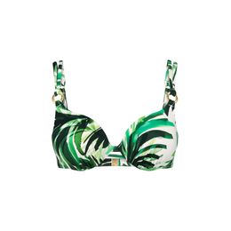 Triumph Bikini Top ' Red Label Summer Palm ' female size 90 Green