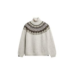 Superdry & Co Pullover Damen Gr&ouml;&szlig;e M hellbraun / dunkelbraun / pastellgr&uuml;n / wei&szlig;