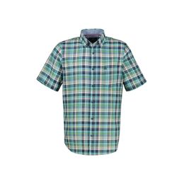 Lerros Button Up Shirt male size M Cream / Navy / Jade / Grass green