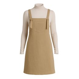 LYN MAMA Overall Skirt female size XL Cream / Camel