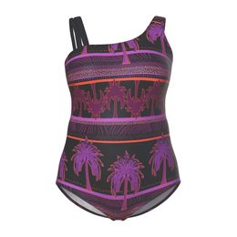 Ulla Popken Badeanzug Damen Gr&ouml;&szlig;e 10XL flieder / dunkellila / schwarz