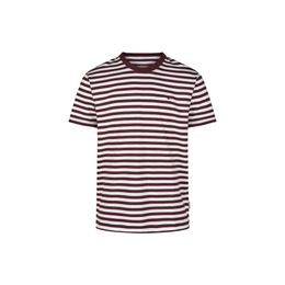 Cleptomanicx T-Shirt 'Ligull Stripe' Herren Gr&ouml;&szlig;e M weinrot / wei&szlig;