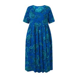 Ulla Popken Kleid Damen Gr&ouml;&szlig;e 62/64 hellblau Sommerkleid