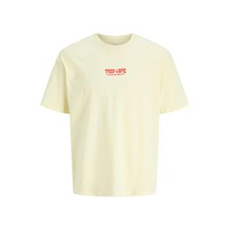 Jack & Jones Jack & Jones T-Shirt 'JORDiablo' Herren Gr&ouml;&szlig;e S hellgelb / rot / knallrot