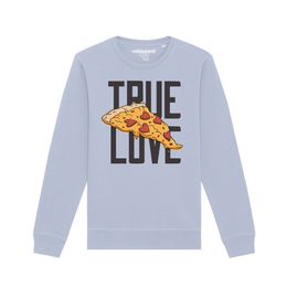 Watapparel Sweatshirt ' True Love ' female size XL Light blue / Yellow / Red / Black