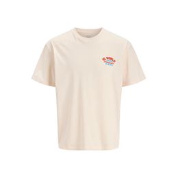 Jack & Jones JACK & JONES Shirt 'JORDiablo' male size L Blue / Pastel orange / Red