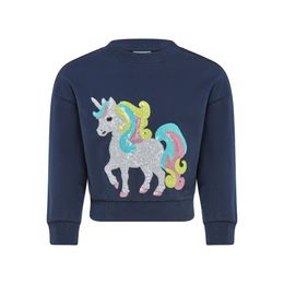 Kidsworld Sweatshirt M&auml;dchen Gr&ouml;&szlig;e 92/98 marine / hellblau / gelb / wei&szlig;