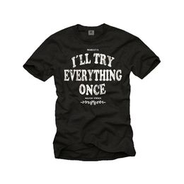 Makaya Shirt 'I ́ll Try Everything Once' Herren Gr&ouml;&szlig;e XL schwarz