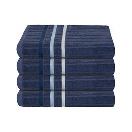 Uncover By Schiesser Handtuch 'Ohio' Damen Gr&ouml;&szlig;e 50 x 100 dunkelblau