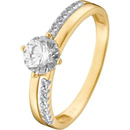Christ Ring Damen Gr&ouml;&szlig;e 56 gold / wei&szlig;