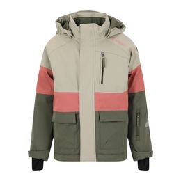 Zigzag Skijacke 'Taylora' Jungen Gr&ouml;&szlig;e 98 beige / gr&uuml;n / oliv