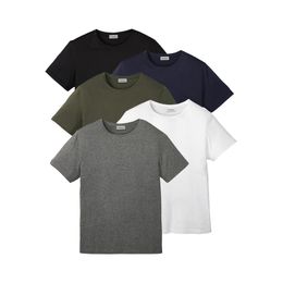 bonprix Shirt male size XL Dark blue / mottled grey / Green / Black / White