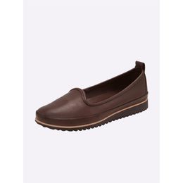Andrea Conti Damen Slipper, Braun, Gr. 40, Mokassins & Slippers, Material: Rindsleder
