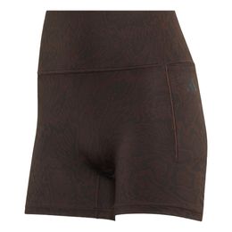 ADIDAS PERFORMANCE Workout Pants 'Optim&eacute;' female size XXXL/4XL Brown / Dark brown / Dark grey