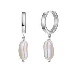 Glanzst&uuml;cke M&uuml;nchen Ohrringe Damen Gr&ouml;&szlig;e One Size silber / perlwei&szlig;